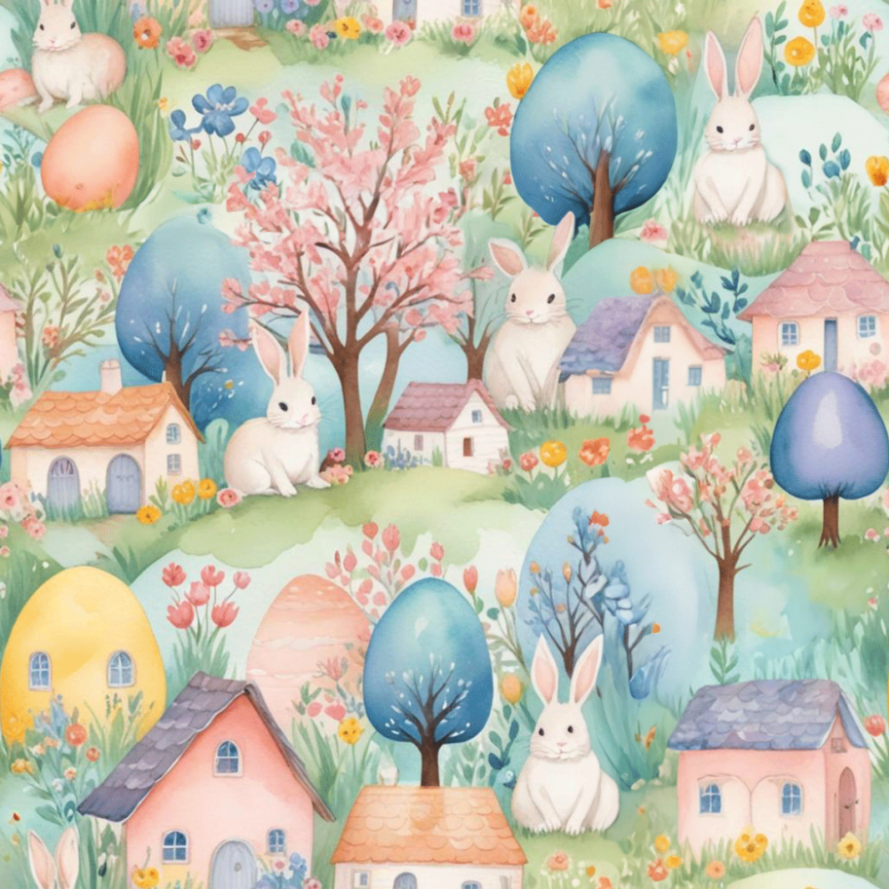 0 TECIDO TRICOLINE ESTAMPADA 100% ALGODÃO NOVA COLEÇÃO/25 PÁSCOA D9050 V171